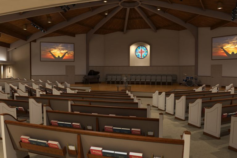 Church 3D Rendering | Interior Design for Churches