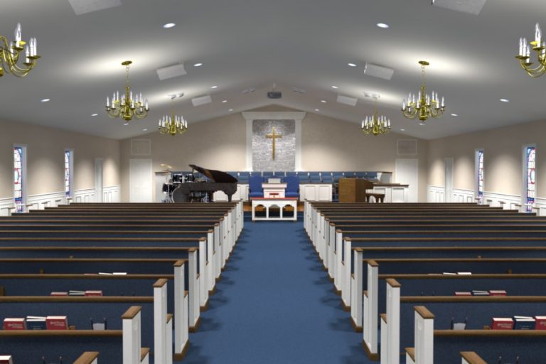 Church 3D Rendering | Interior Design for Churches