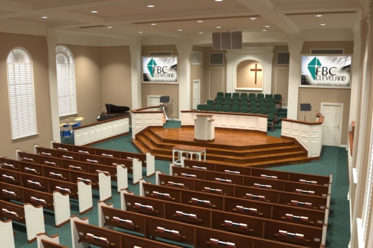 Church 3D Rendering | Interior Design for Churches